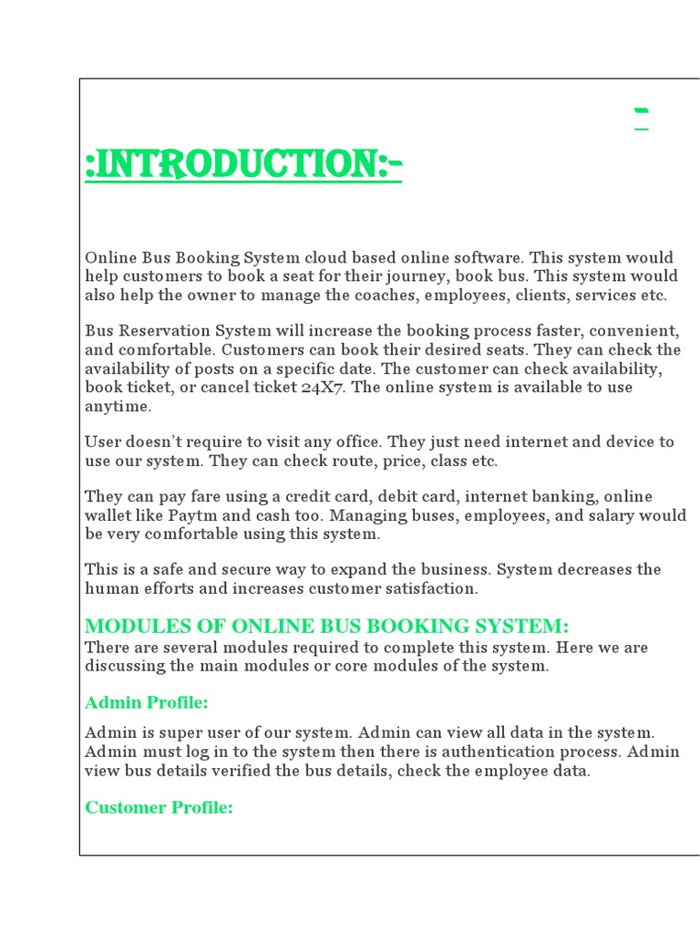 introduction:-: Modules of Online Bus Booking System | Download Free ...