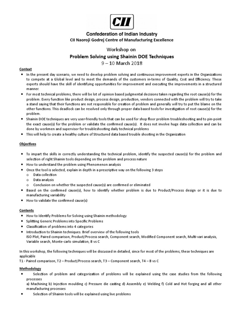CII | PDF | Data Analysis | Troubleshooting