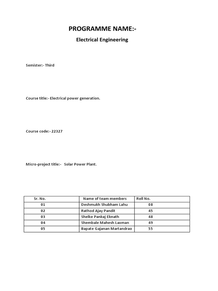Programme Name:-: Electrical Engineering | PDF | Turbine | Power Station