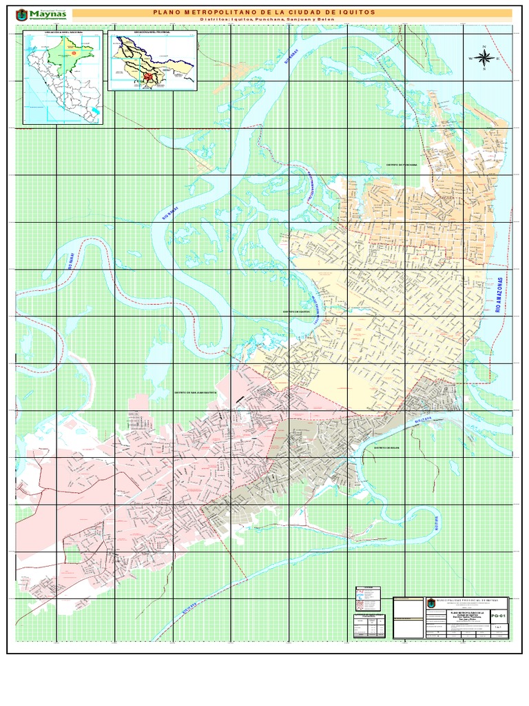 Plano de La Ciudad de Iquitos PDF | PDF | Perú | Agitación