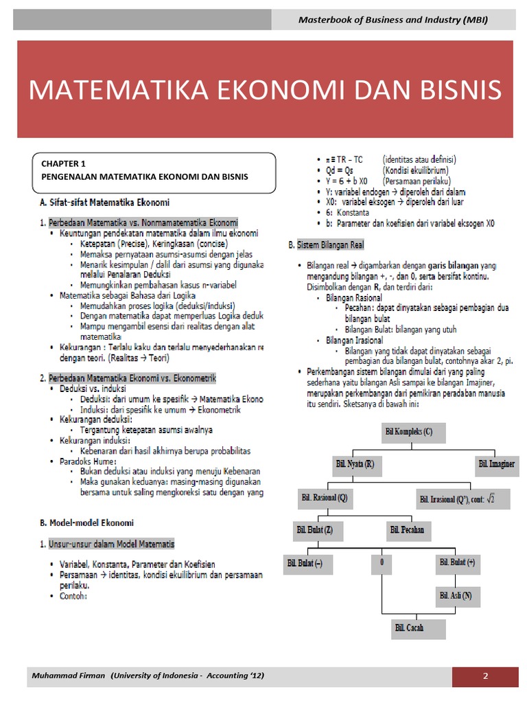Introduction to Economic and Business Mathematics: Static Equilibrium ...