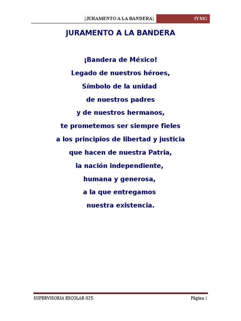 Hojas De Trabajo Sobre El Juramento A La Bandera Los Reyes Presidirán