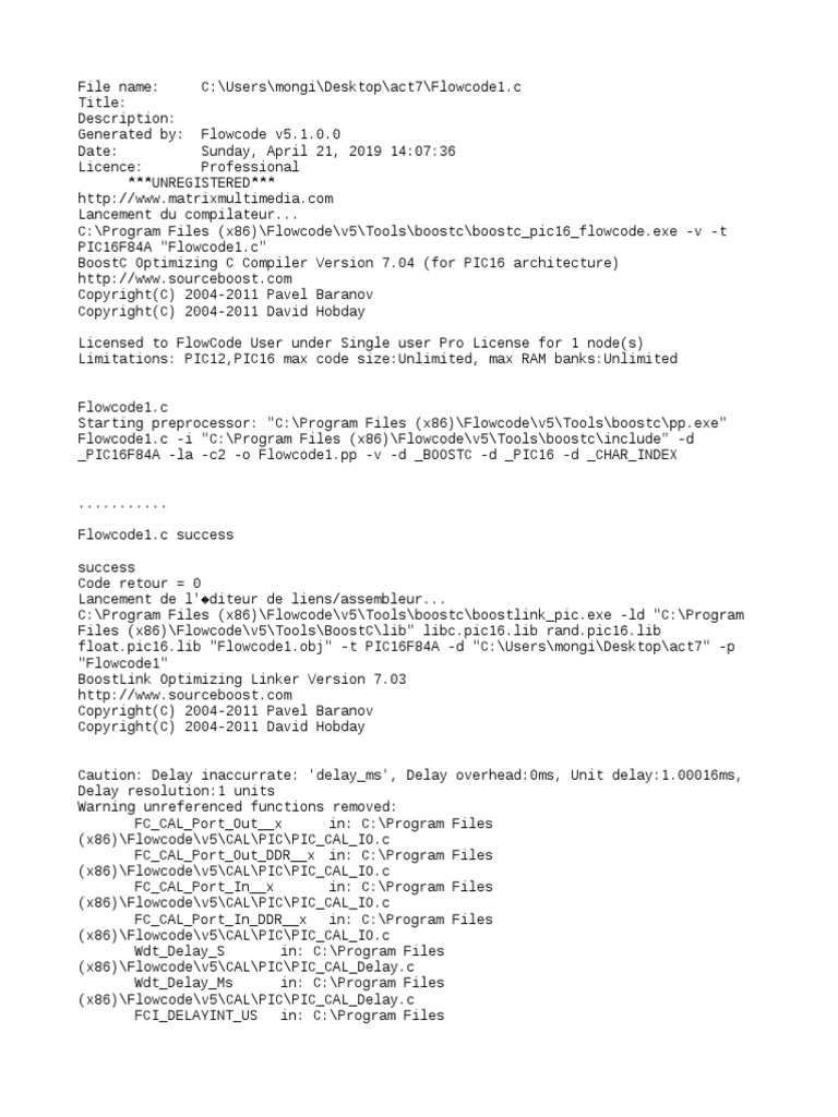 Flowcode1 MSG | PDF | System Software | Classes Of Computers