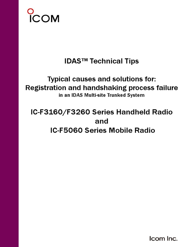 ICom IDAS | PDF | Radio | Trademark