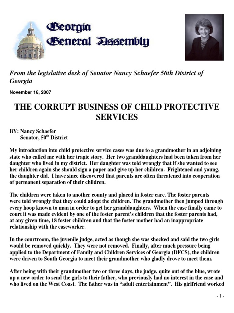The Corrupt Business of Child Protective Services | PDF | Foster Care ...