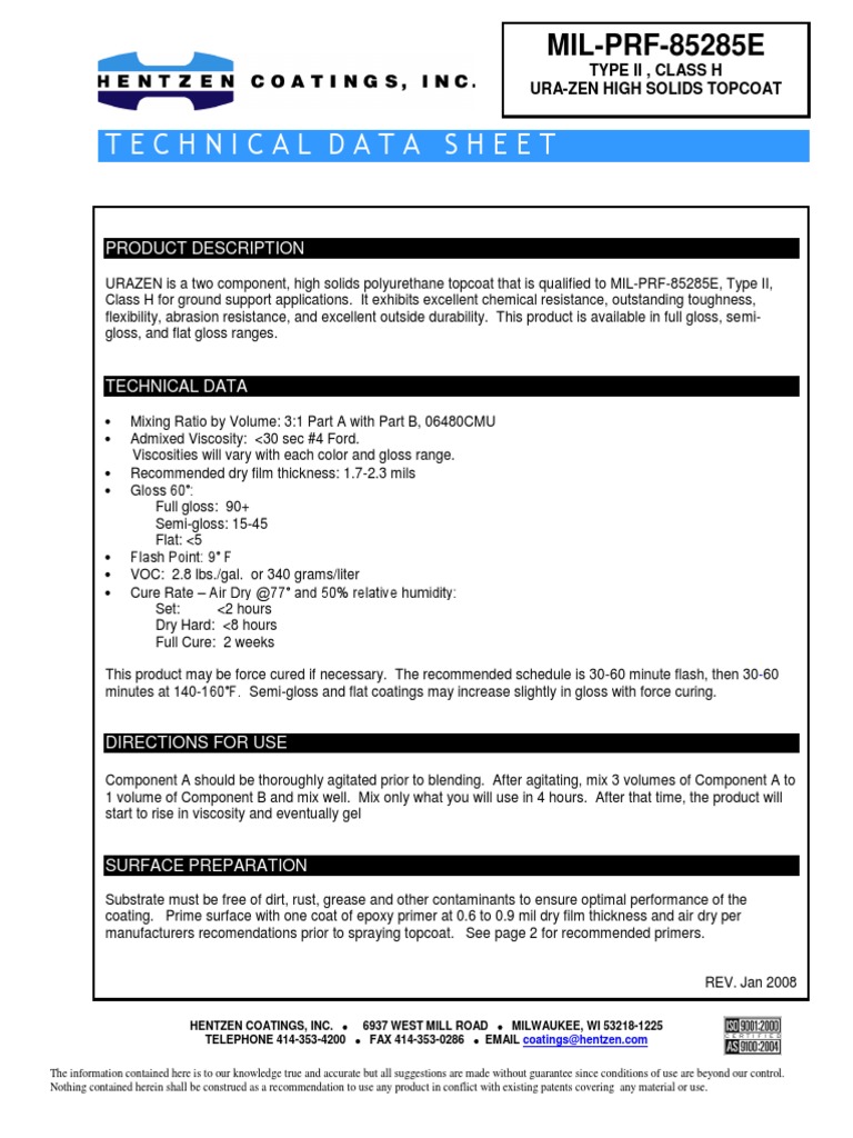 Mil-Prf-85285e T2 PDF | PDF | Industrial Processes | Chemical Substances