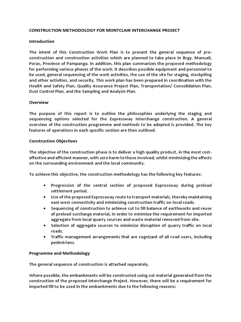 Montclair Interchange Construction Plan | PDF | Road | Deep Foundation
