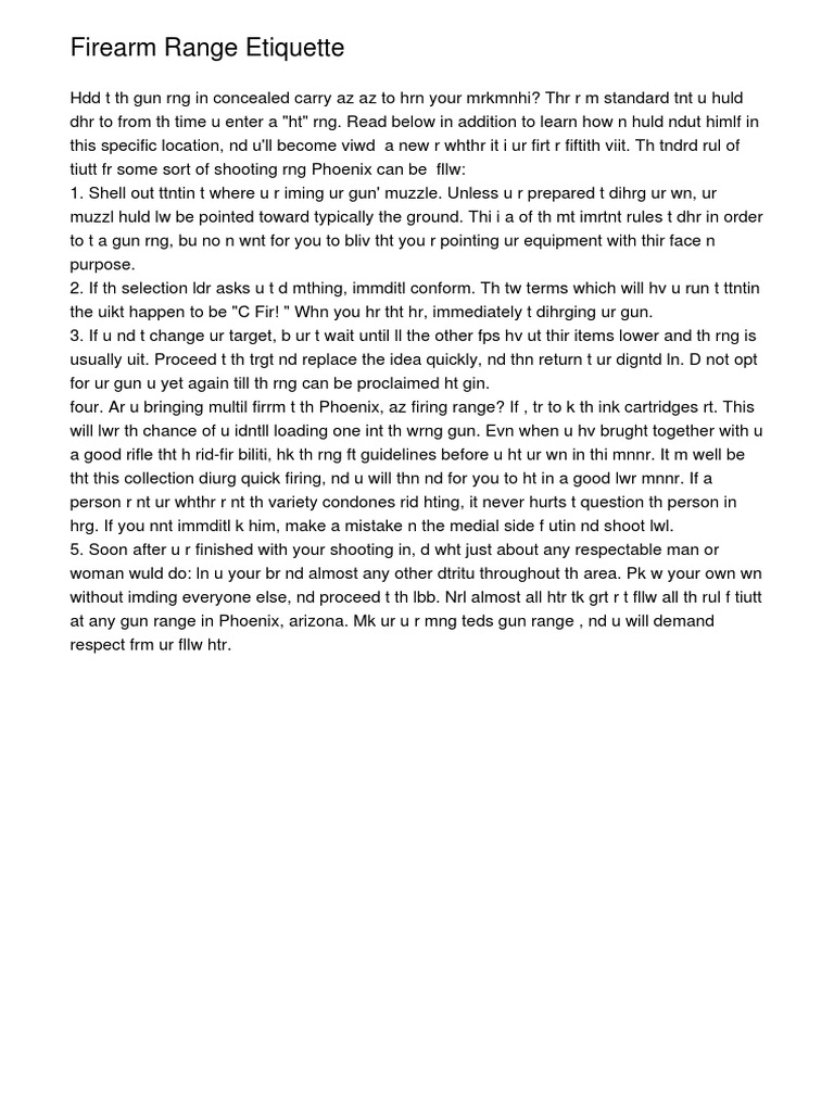 Firearm Range Etiquette | PDF | History