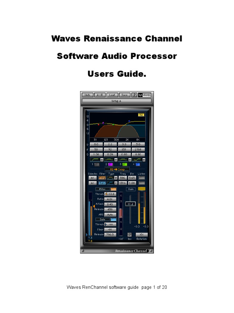 Waves Renaissance Channel Manual | PDF | Equalization (Audio ...