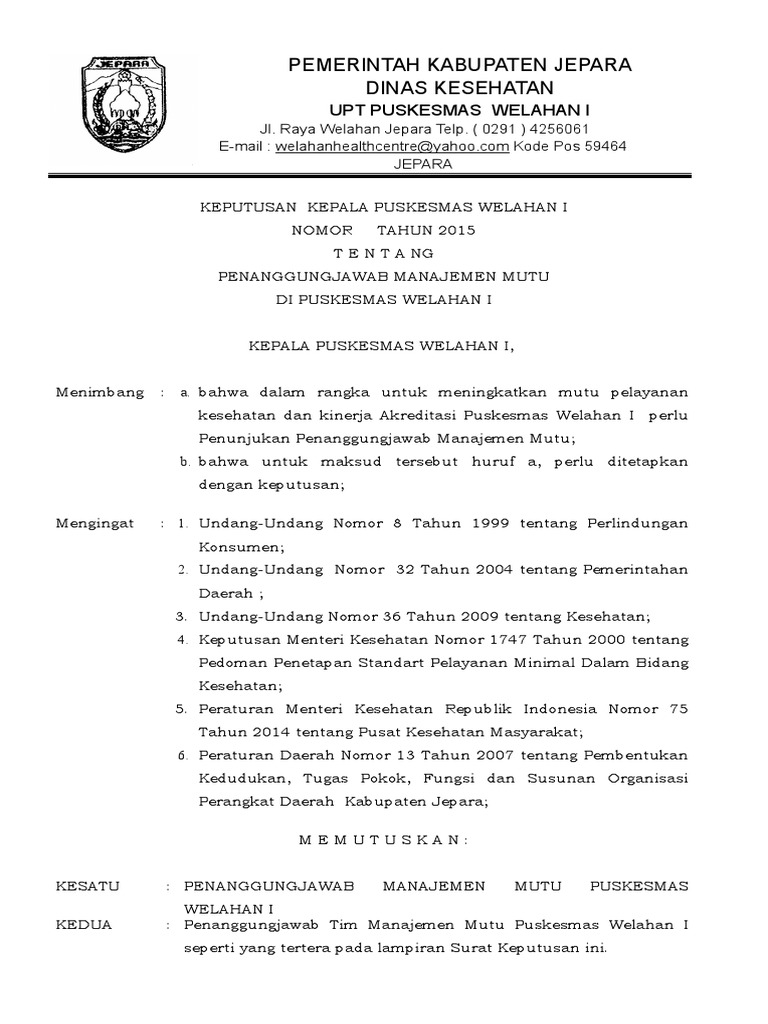 SK Manajemen Mutu | PDF