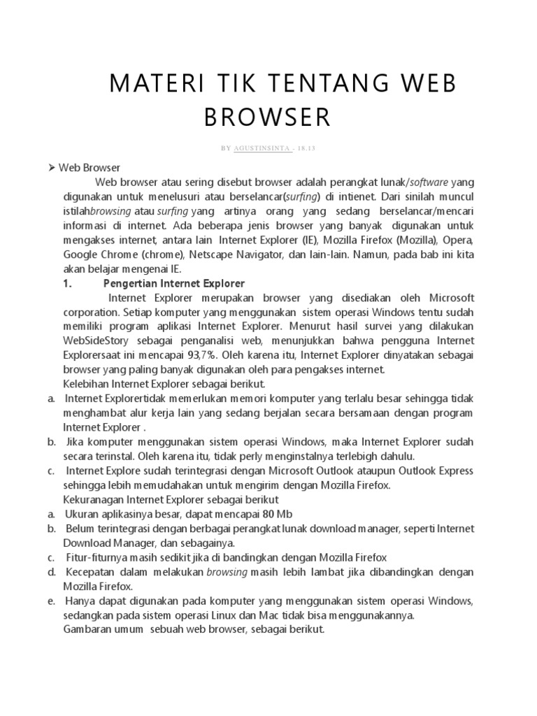 Materi Tik Tentang Web Browser | PDF | Seni