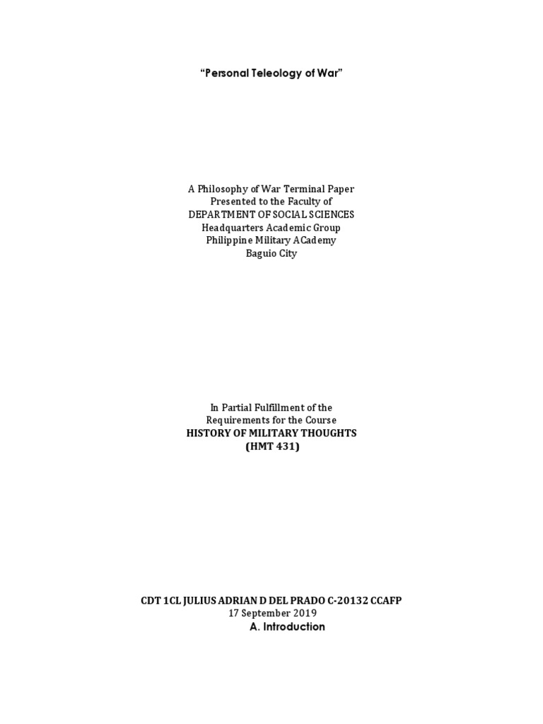 HMT Term Paper | PDF | Military Strategy | Military