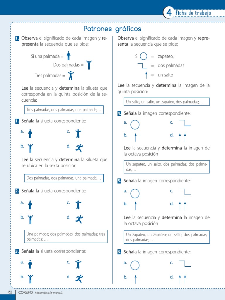 Ficha de Patrones Gráficos para Primaria | PDF | Enseñanza de ...