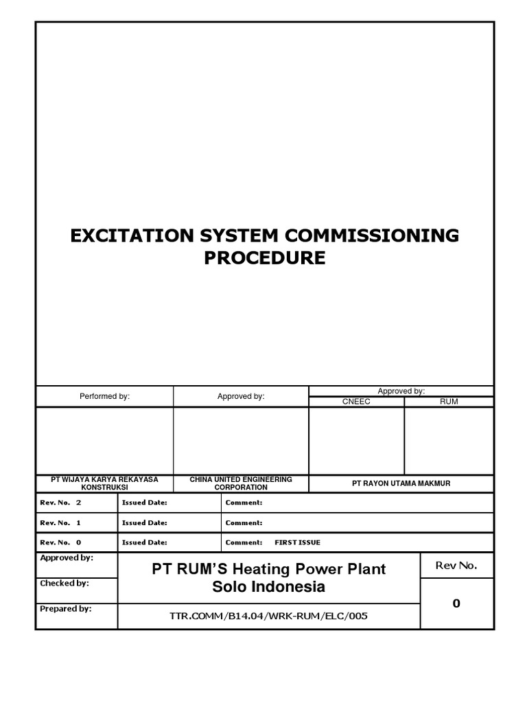 Excitation System Commissioning Guide | PDF | Manufactured Goods ...
