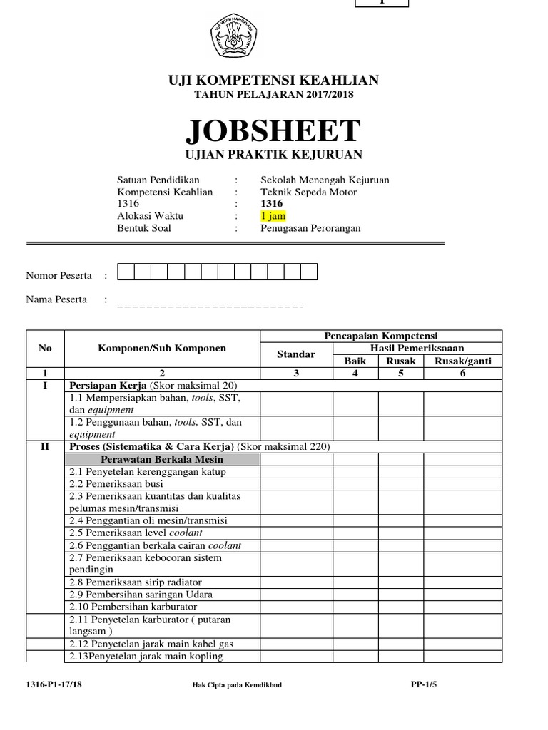Jobsheet Ukk | PDF
