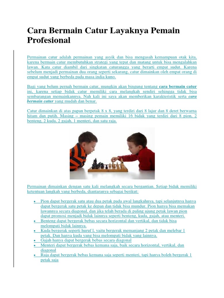 Strategi Bermain Catur | PDF