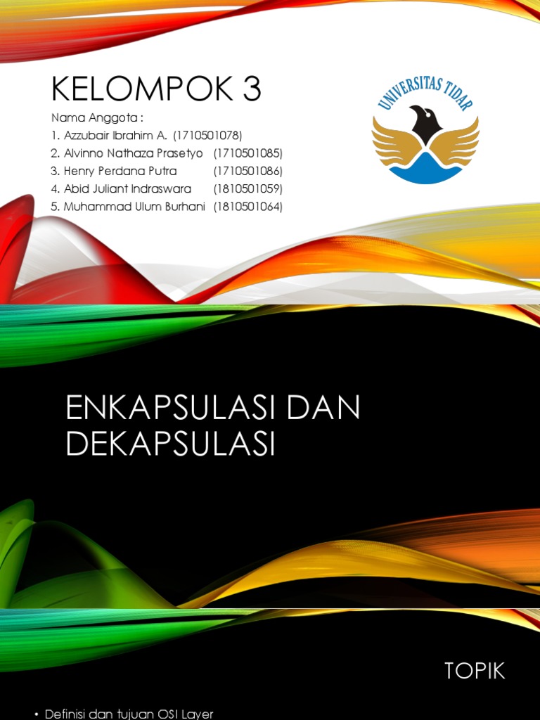 Osi Layer, Enkapsulasi, Dekapsulasi | PDF