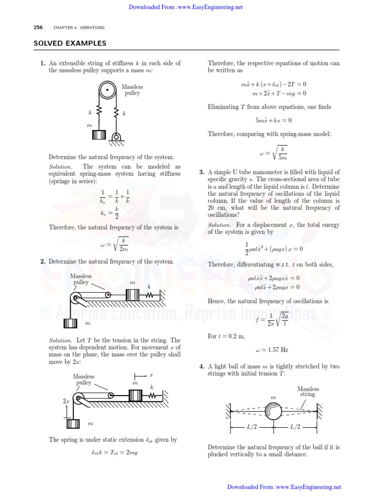 Natural Frequency in Spring-Mass Systems | PDF | Physics | Physics