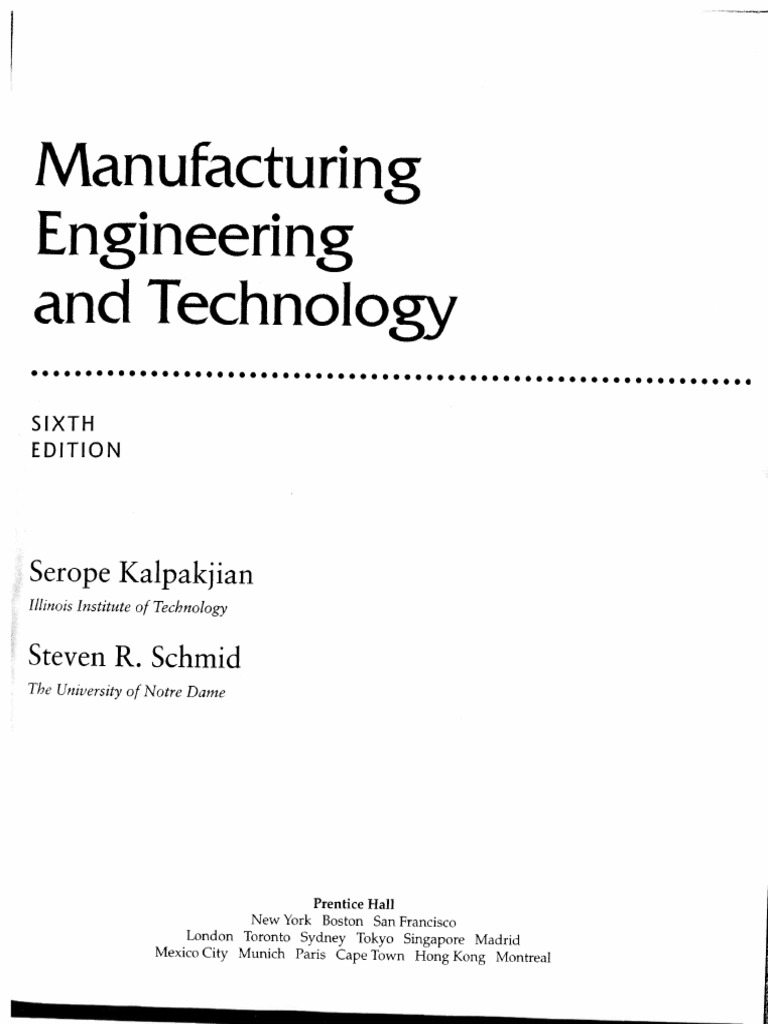 Manufacturing Engineering and Technology PDF | PDF