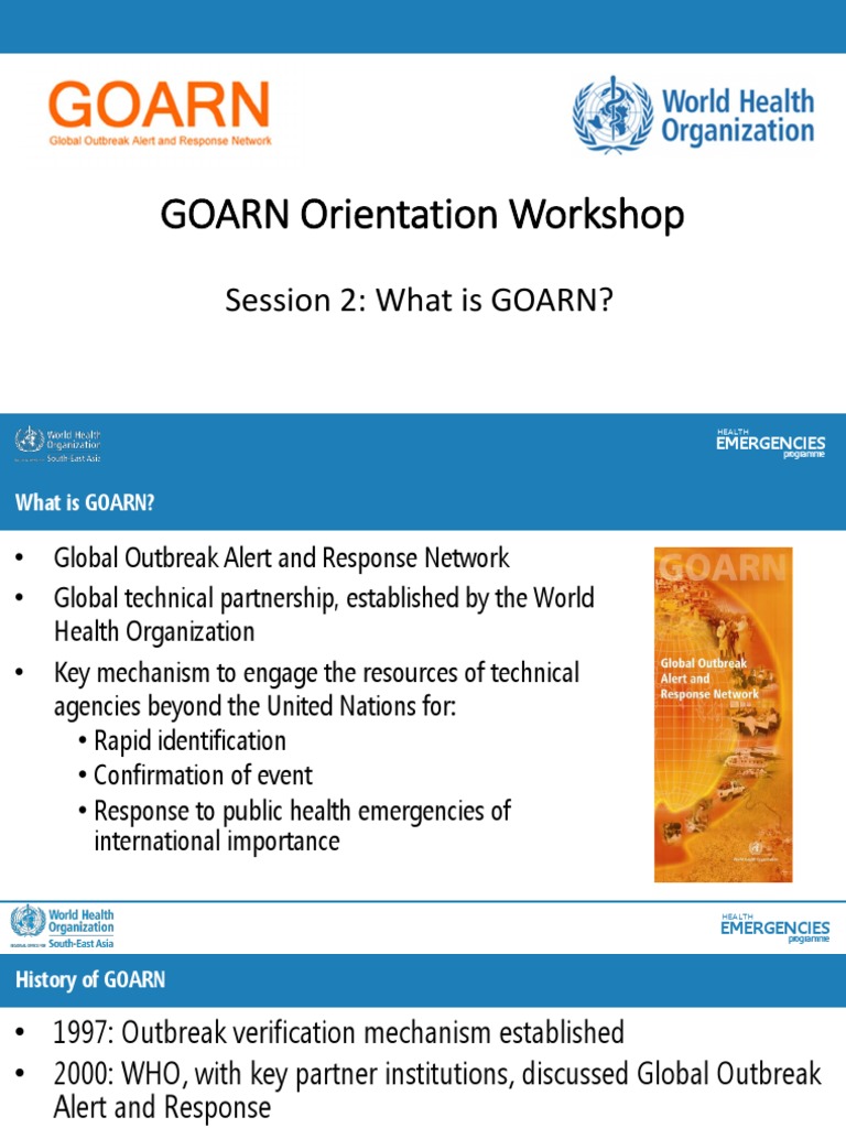 Session 2 - What Is GOARN | PDF | Public Health | Health Sciences