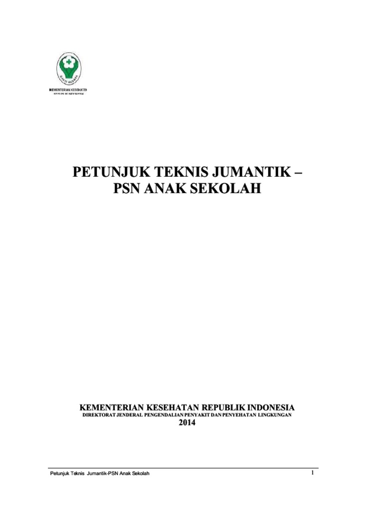 Juknis Jumantik PSN Anak Sekolah | PDF