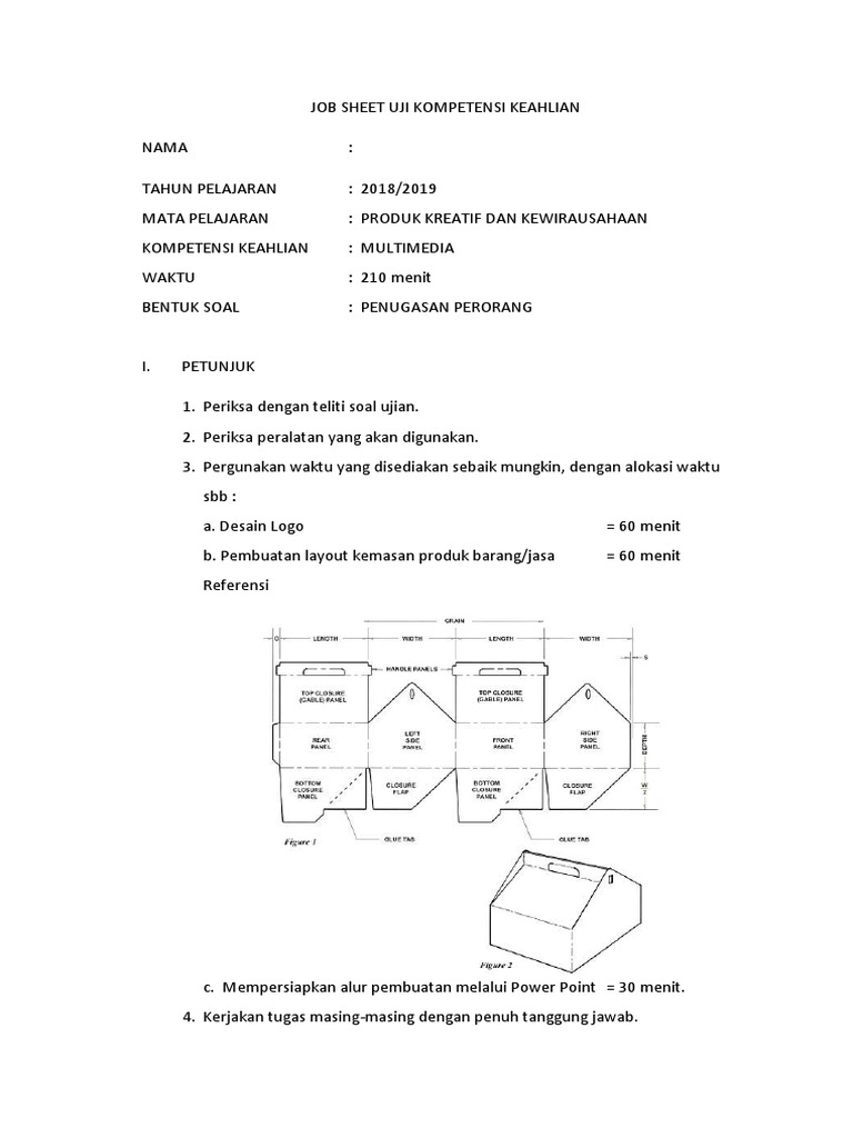 Job Sheet Uji Kompetensi Keahlian | PDF
