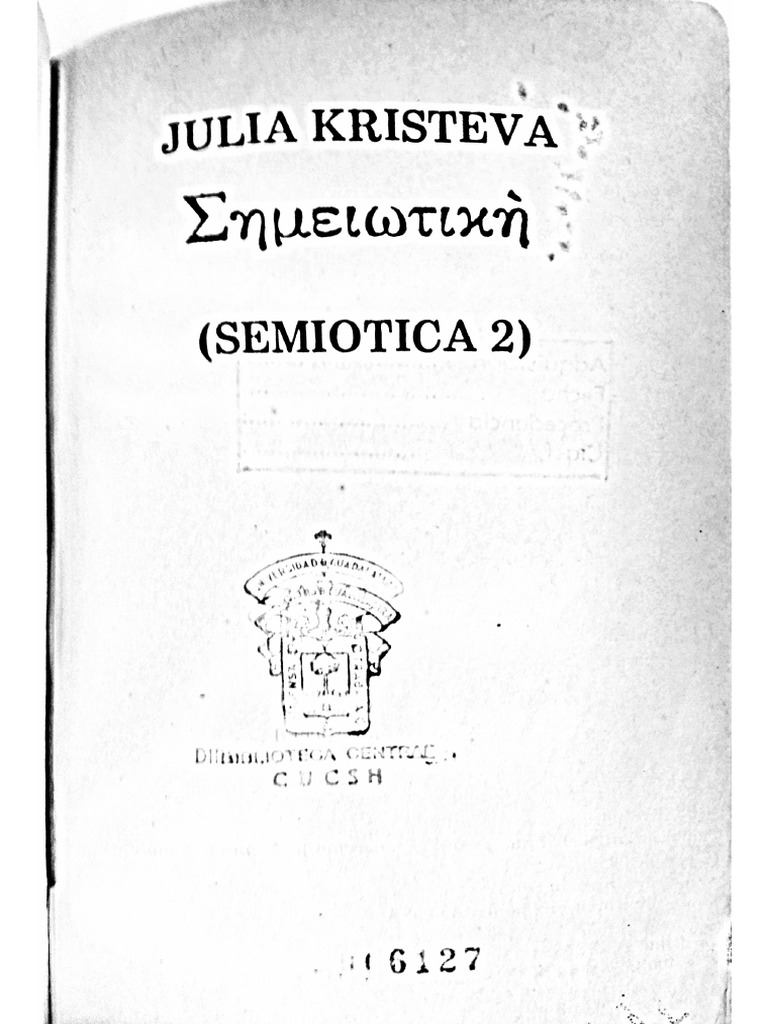 Kristeva, Semiótica 2 | PDF