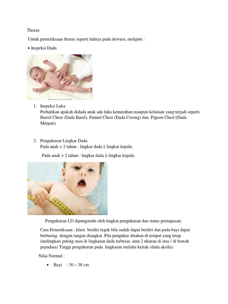 Pemeriksaan Thorax pada Anak: Panduan Lengkap | PDF | Pengembangan Diri ...