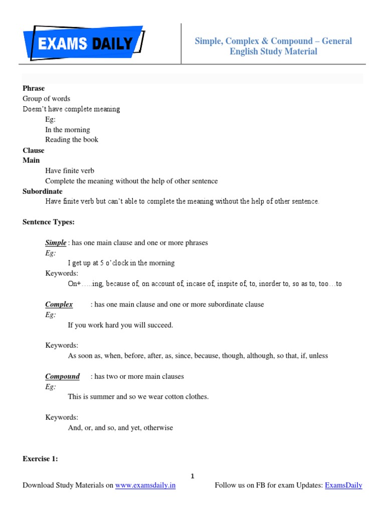 Identifying Sentence Types: A Breakdown of Simple, Complex, and ...
