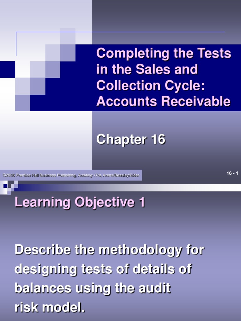 Completing The Tests in The Sales and Collection Cycle: Accounts ...