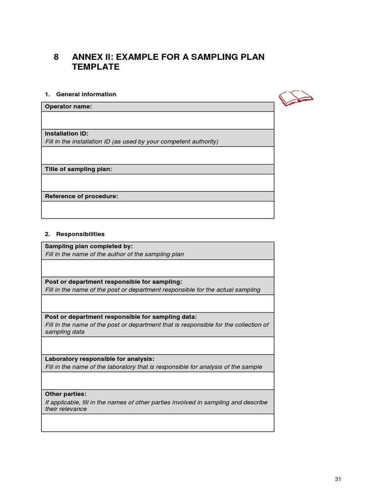 8 Annex Ii: Example For A Sampling Plan Template | PDF | Sampling ...