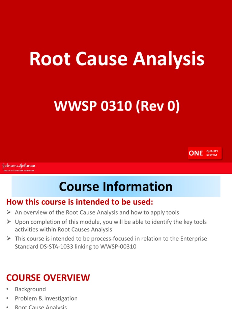 RCA Intro and Tools | PDF | Causality | Data Analysis