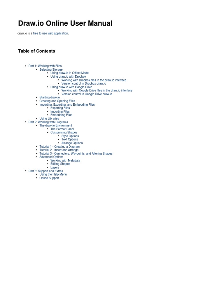 Draw - Io User Manual | PDF | Digital Technology | System Software