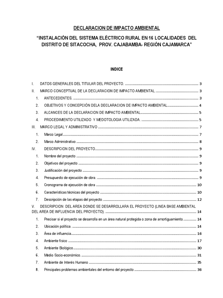 Declaracion de Impacto Ambiental 25-06-2014 | PDF | Evaluación de ...
