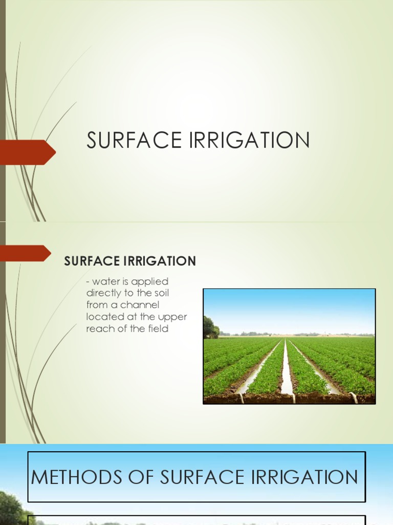 Surface Irrigation | PDF | Irrigation | Plough