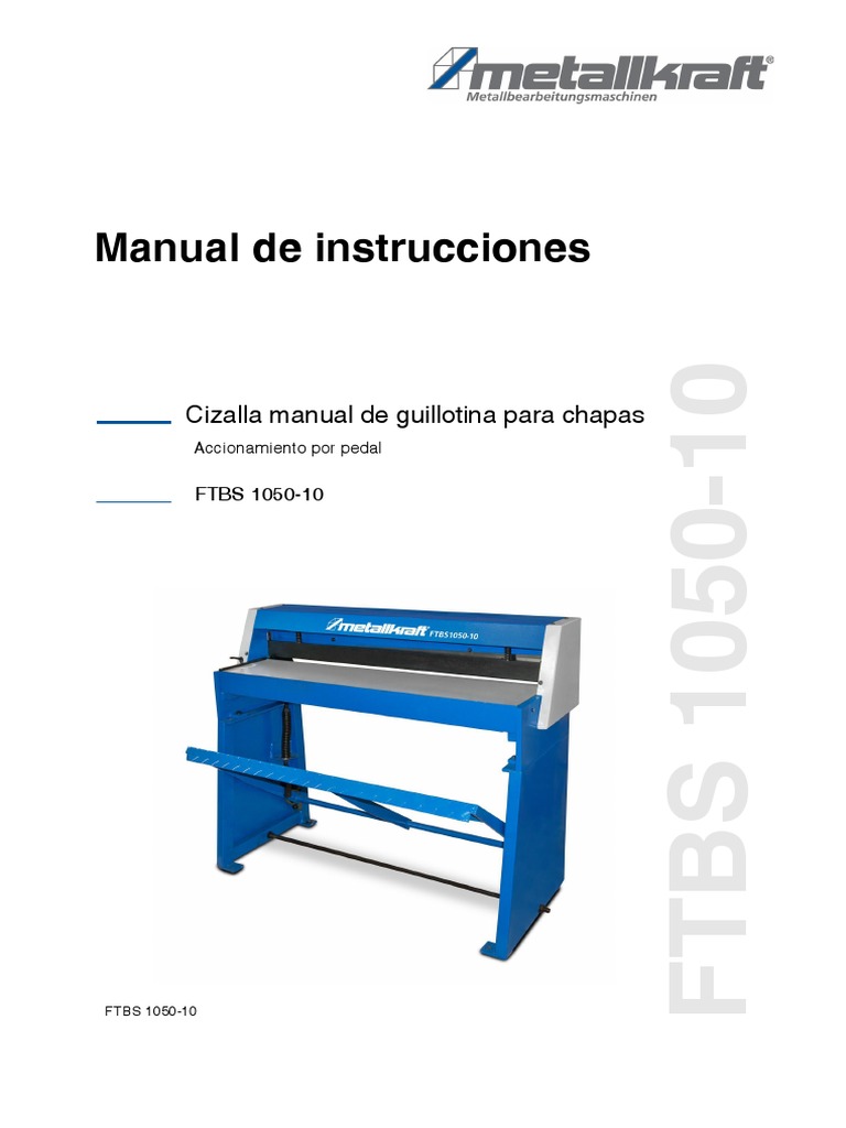 Cizalla Manual Aslak Metalkraft Ftbs 1050 10 Ref | PDF | Tornillo | Aluminio