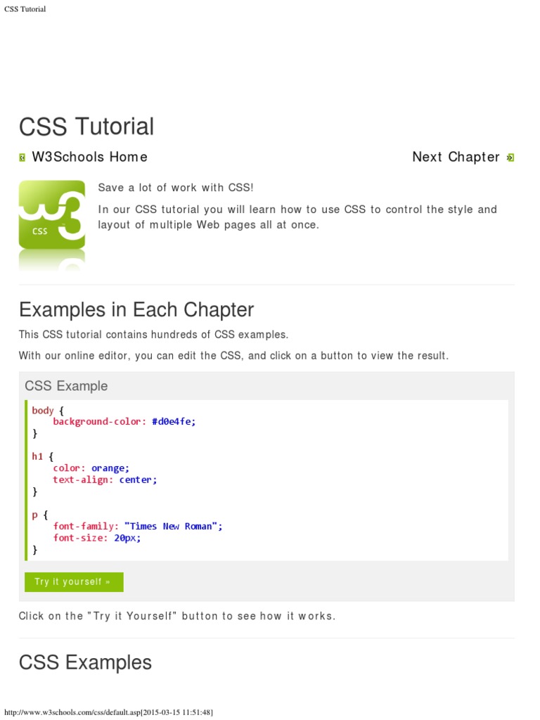 CSS Tutorial | PDF | Cascading Style Sheets | Html