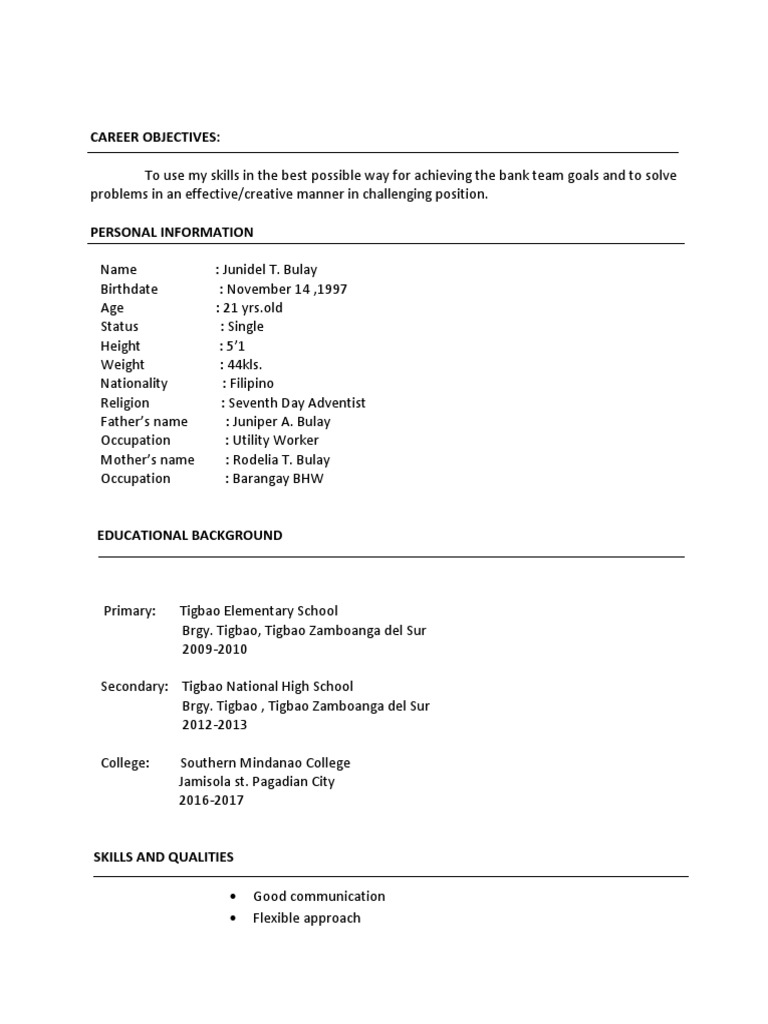 Resume-Junidel Bulay | PDF | Learning | Behavior Modification