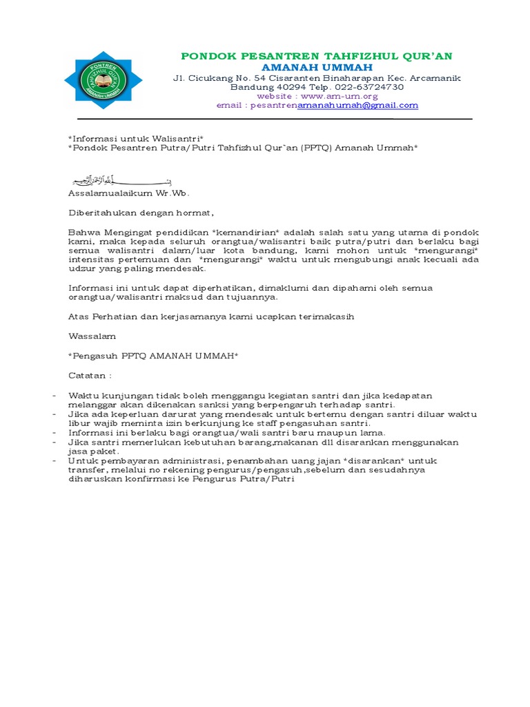 Surat Rekomendasi Lomba | PDF