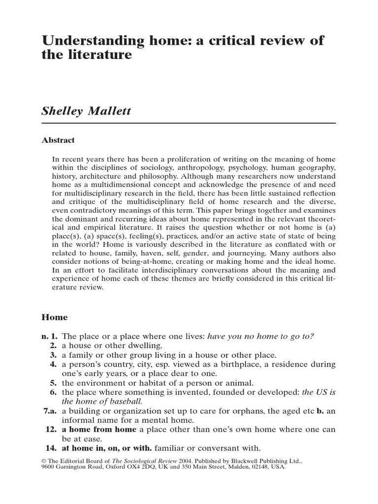 Understanding Home PDF | PDF | Family | Interdisciplinarity