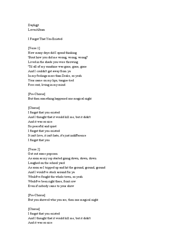 Lover Album Lyrics | PDF | Song Structure