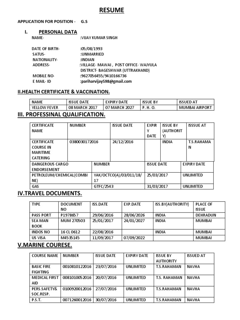 Vicky RESUME - HTM | PDF | Ships | Shipping