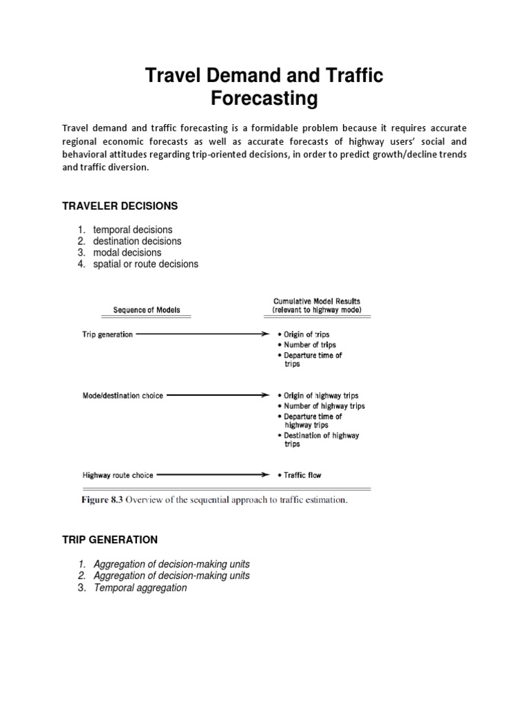 Travel Demand and Traffic Forecasting | PDF | Forecasting | Transport