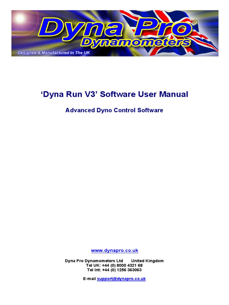 Dyna Run V3' Software User Manual: Advanced Dyno Control Software | PDF ...