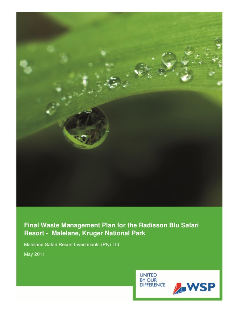 Waste Management Plan | PDF | Waste Management | Sewage Treatment