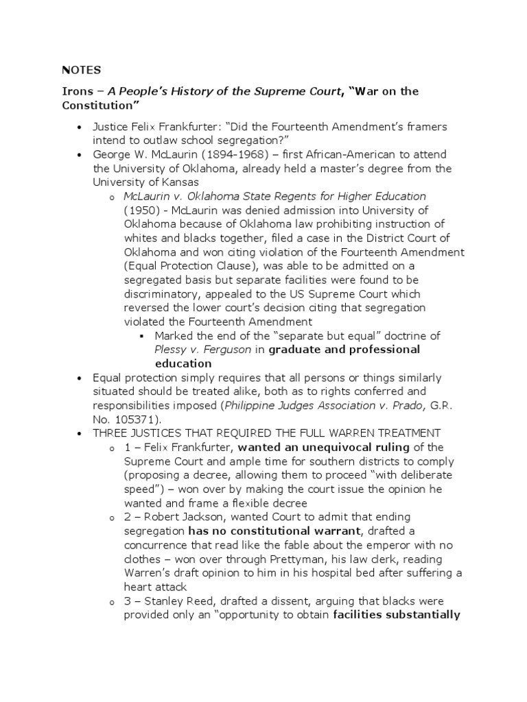 Irons - War On The Constitution | PDF | Equal Protection Clause ...