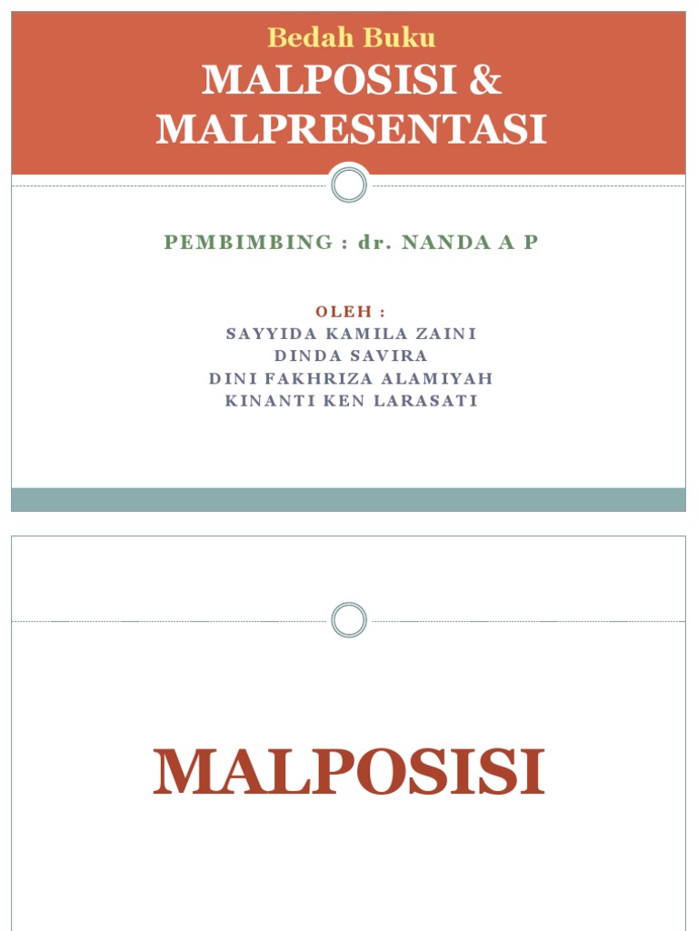 Bedah Buku Malposisi Dan Malpresentasi | PDF