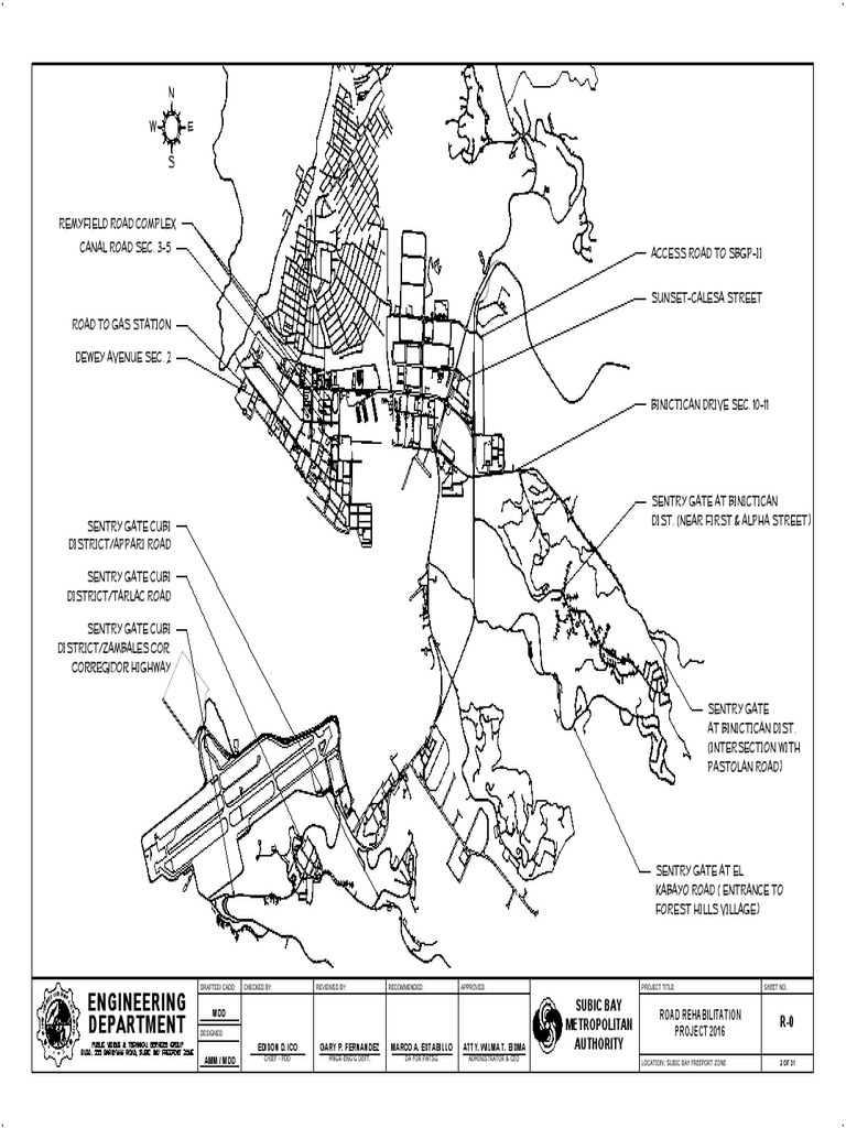 Engineering Department: R-0 Subic Bay Metropolitan Authority | PDF