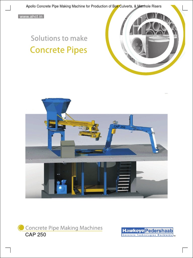 Concrete Pipe Making Machines For Lined Pipe Manholes and Catch Basins ...