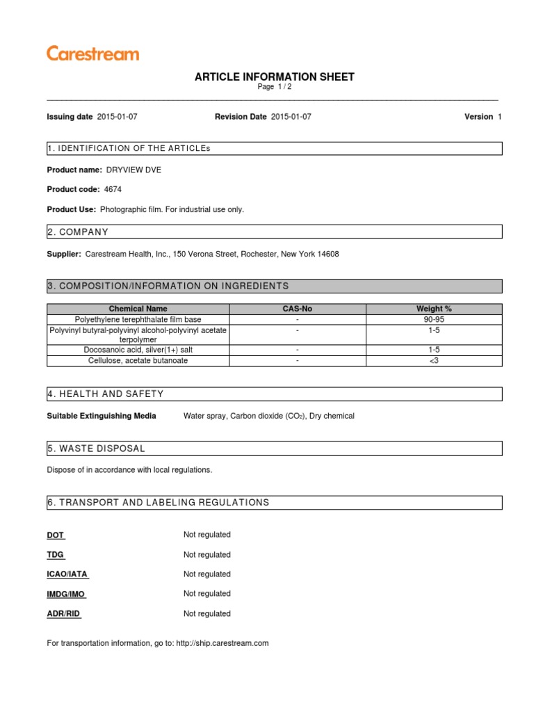 Article Information Sheet: 2. Company | PDF